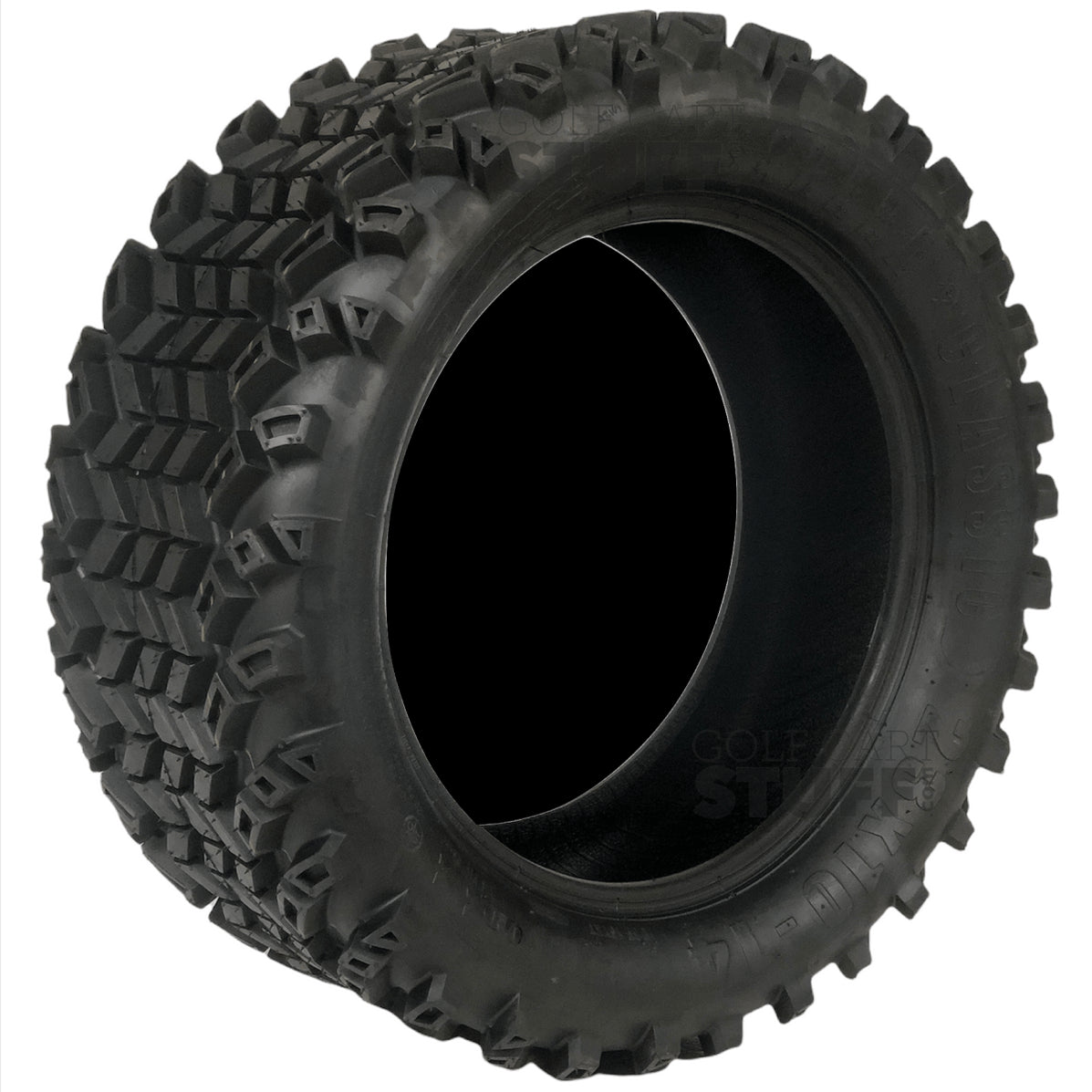 12" Rally Gunmetal Gray/Machined Golf Cart Wheels and All Terrain Tire ...