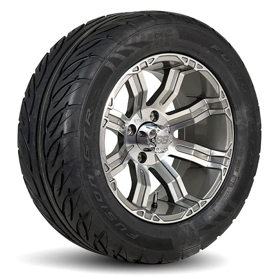 14" Golf Cart Wheels and 23x10-R14 GTW Fusion GTR Steel Belted Radial ...