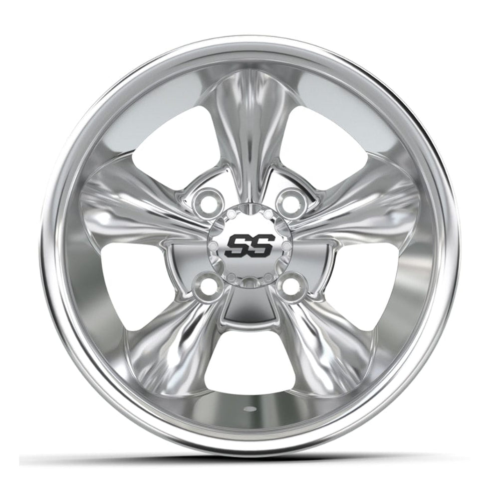 12" Godfather Chrome Golf Cart Wheels and Golf Cart Tires Combo - Set ...