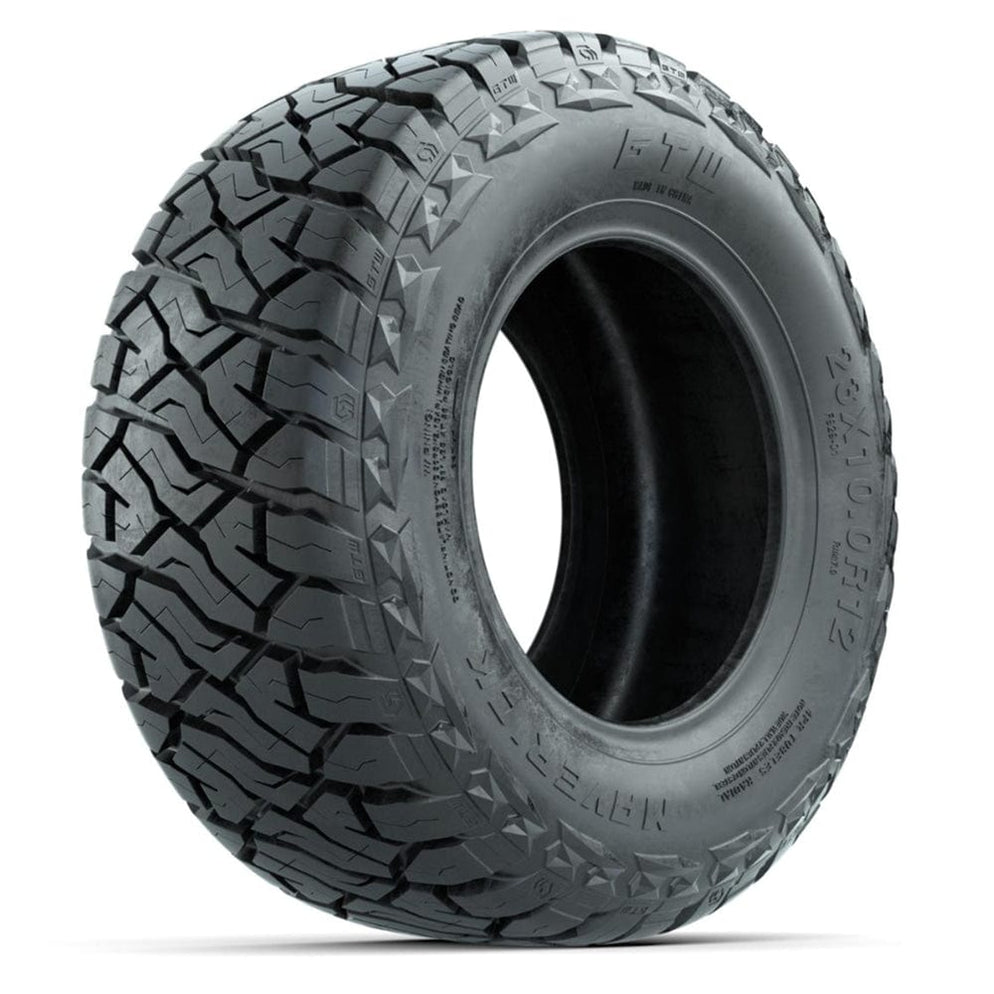 12" Godfather Chrome Golf Cart Wheels and Golf Cart Tires Combo - Set ...