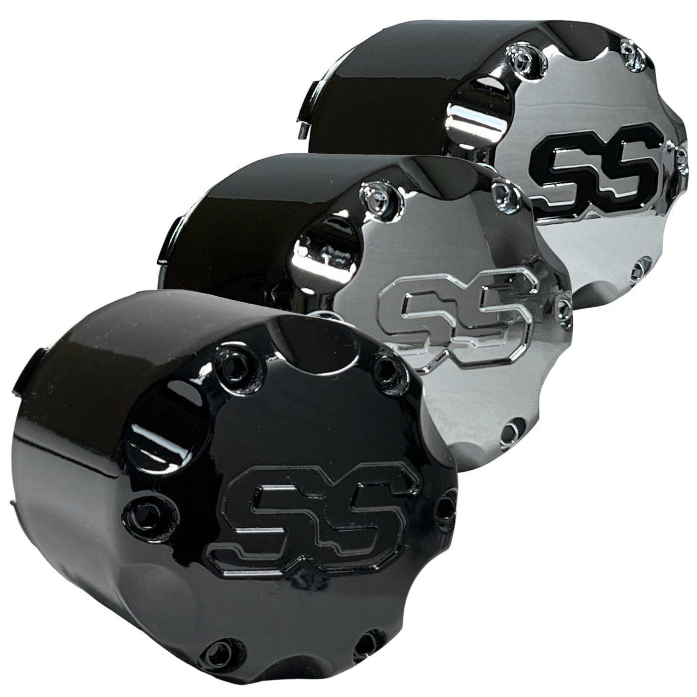 SS Snap-In Center Caps for Club Car, EZGO, Yamaha Golf Cart Wheels - S ...