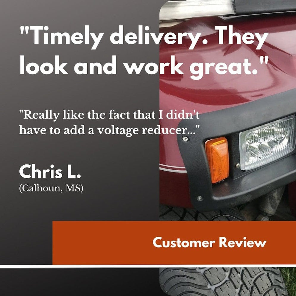 Adjustable Club Car DS LED Headlight Kit — GOLFCARTSTUFF.COM™