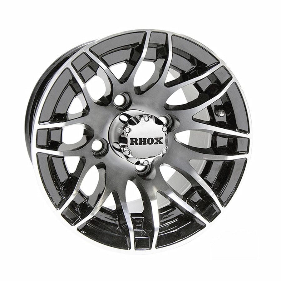 10" RX175 Black/Machined Aluminum Golf Cart Wheel | RHOX ...