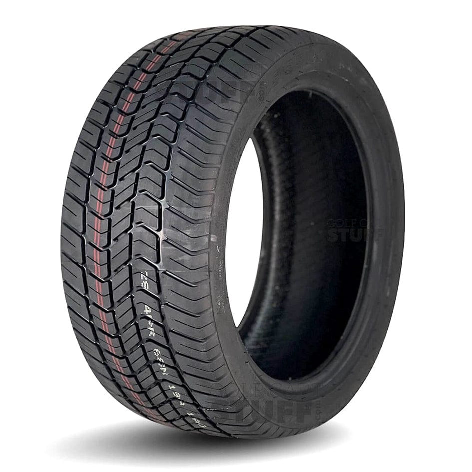 14" Matrix Gloss Black Aluminum Golf Cart Wheels and 205/30-14 Low-Pro ...