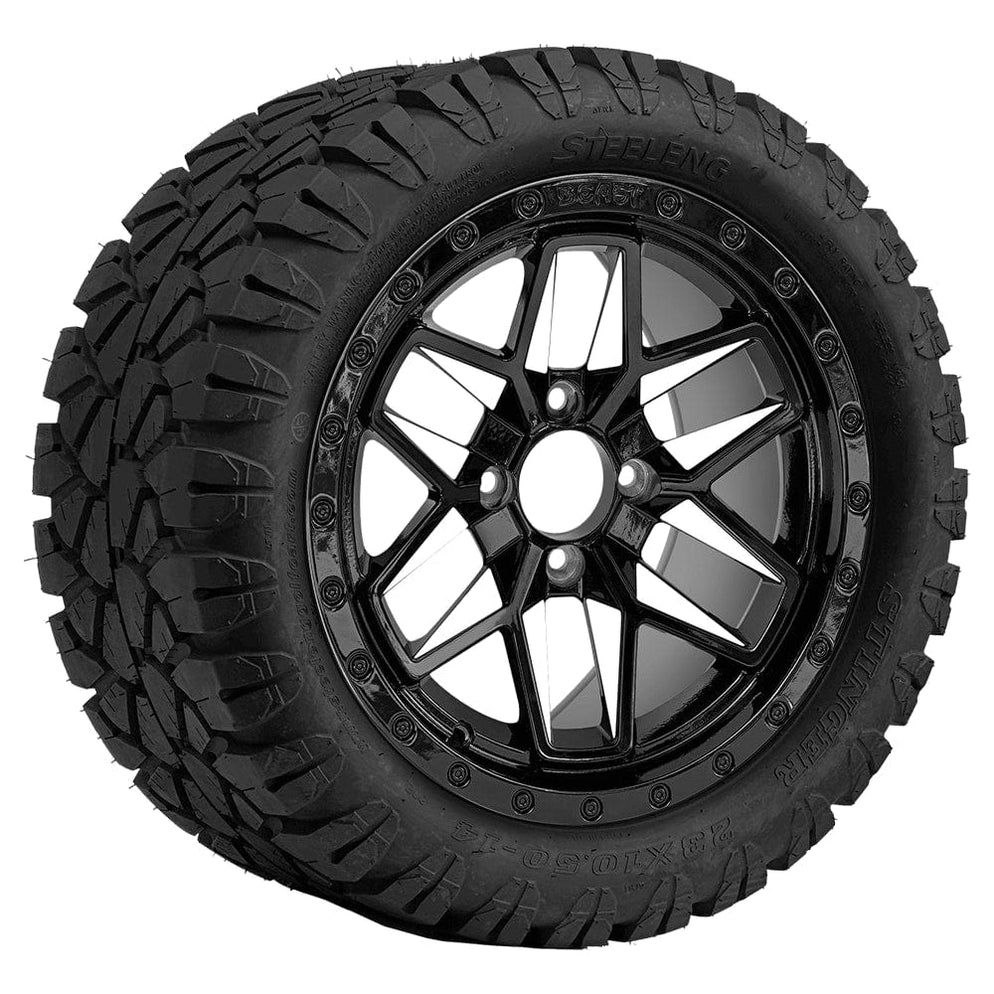14" Widow Golf Cart Wheels and Golf Cart Tires Combo - Set of 4 (Choos ...