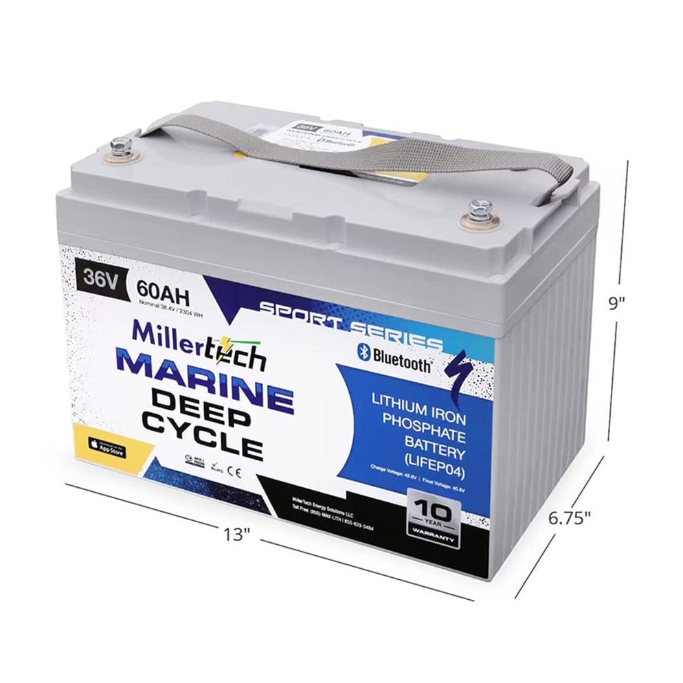 36V 60AH Marine Trolling Battery (3660-BT) by Miller Tech ...