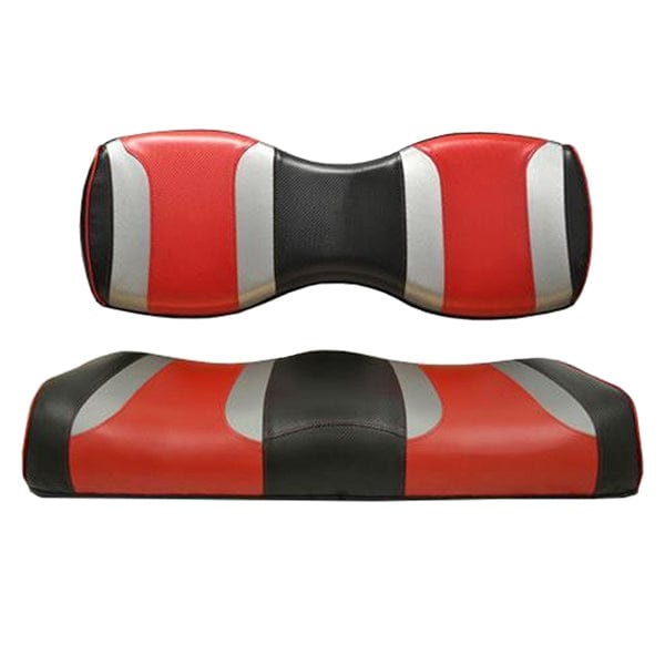 Tsunami Genesis 250/300 Rear Seat Cushions - Black / Liquid Silver / H ...