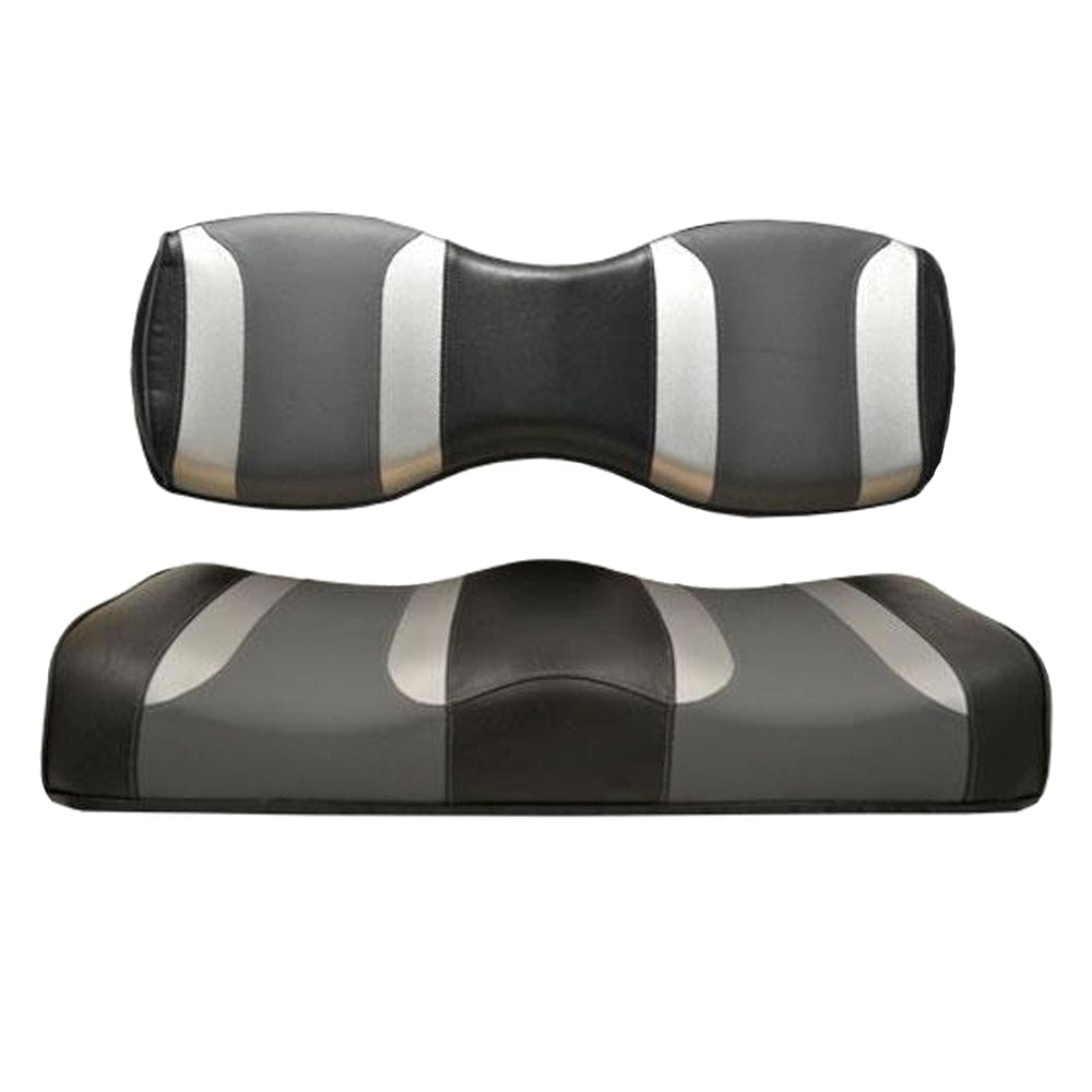 Tsunami Genesis 250/300 Rear Seat Cushions - Black / Liquid Silver / L ...