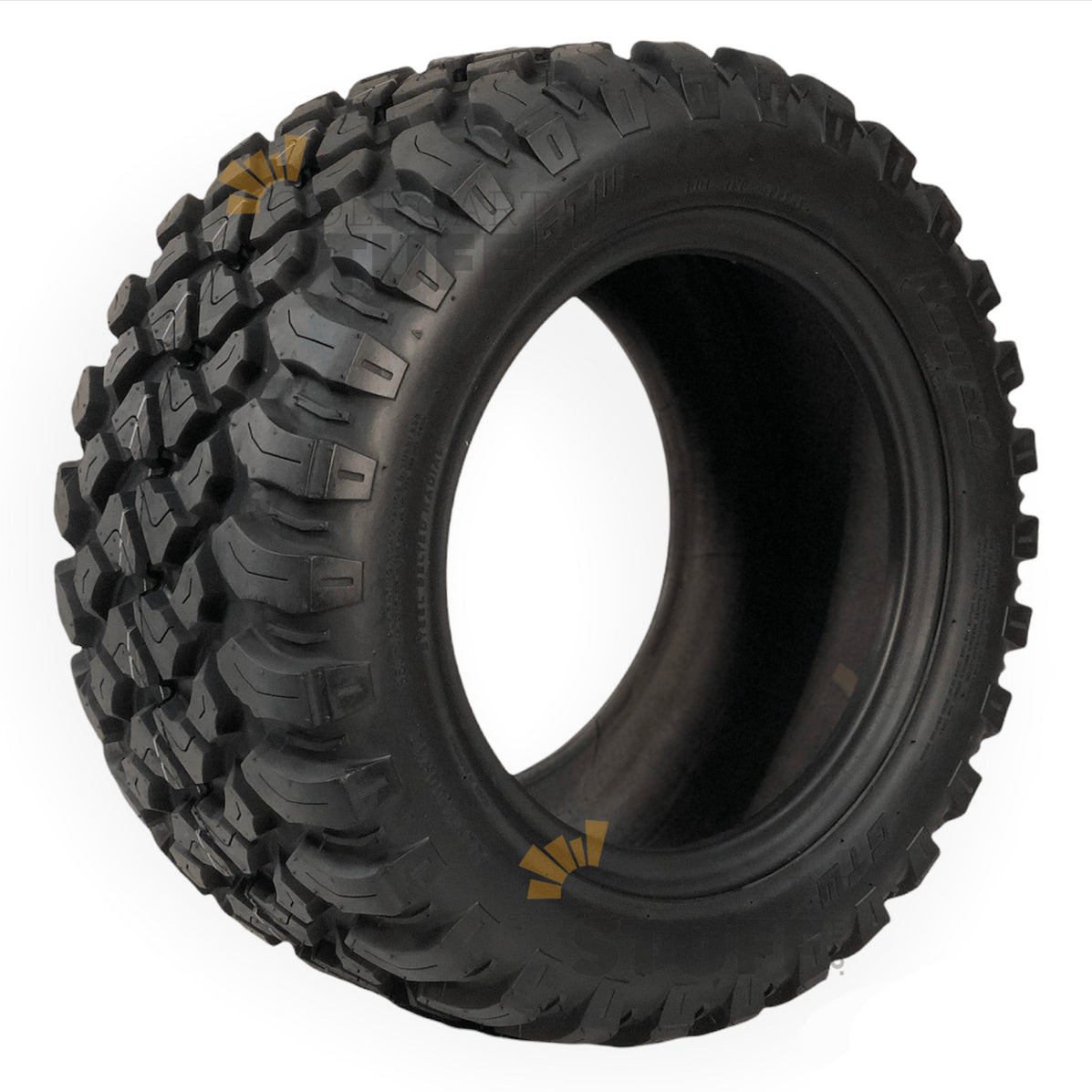 12" Spyder Black/Machined Golf Cart Wheels and All Terrain Tires Combo ...