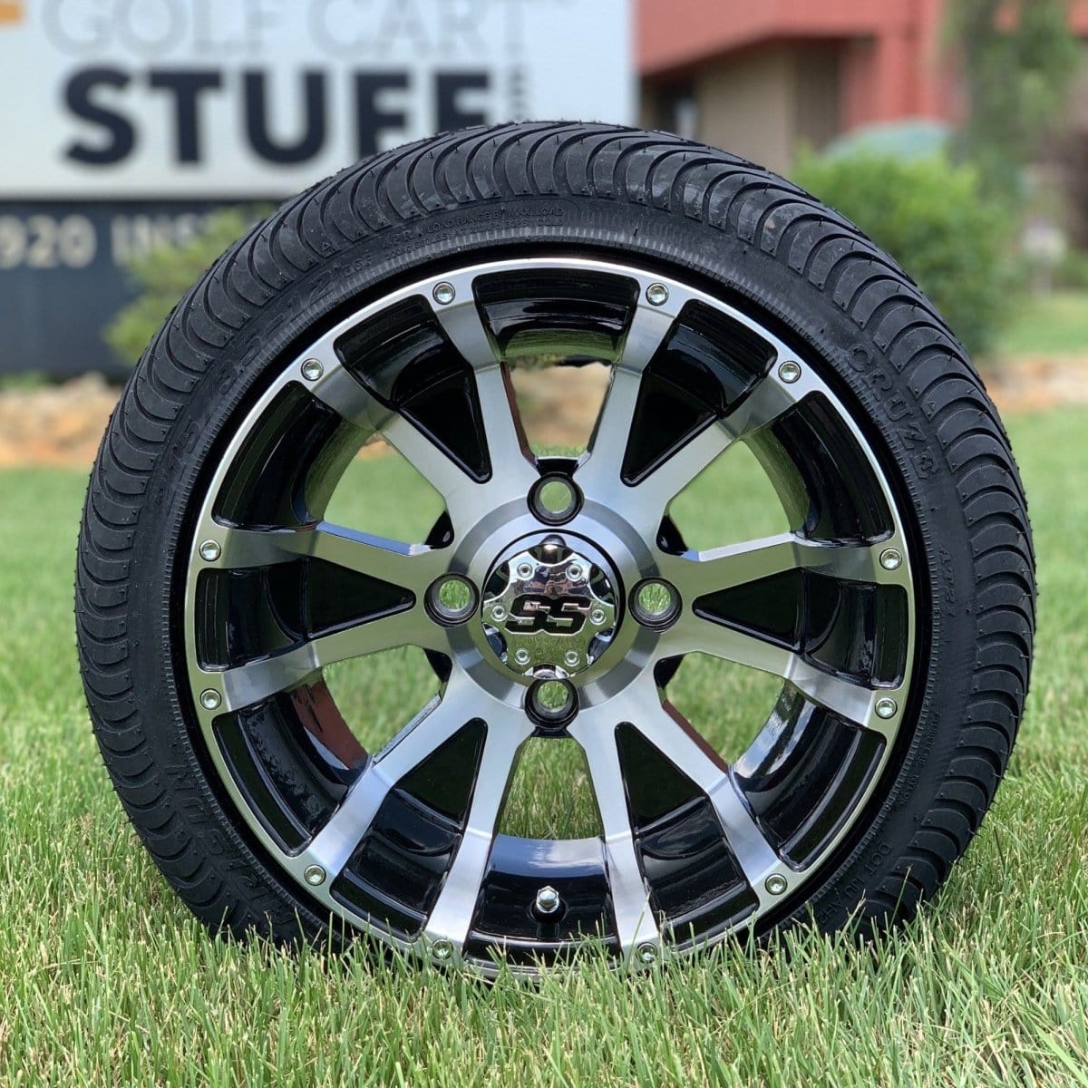 12" Venom Aluminum SS Wheels in Black and Machined Aluminum Finish and ...