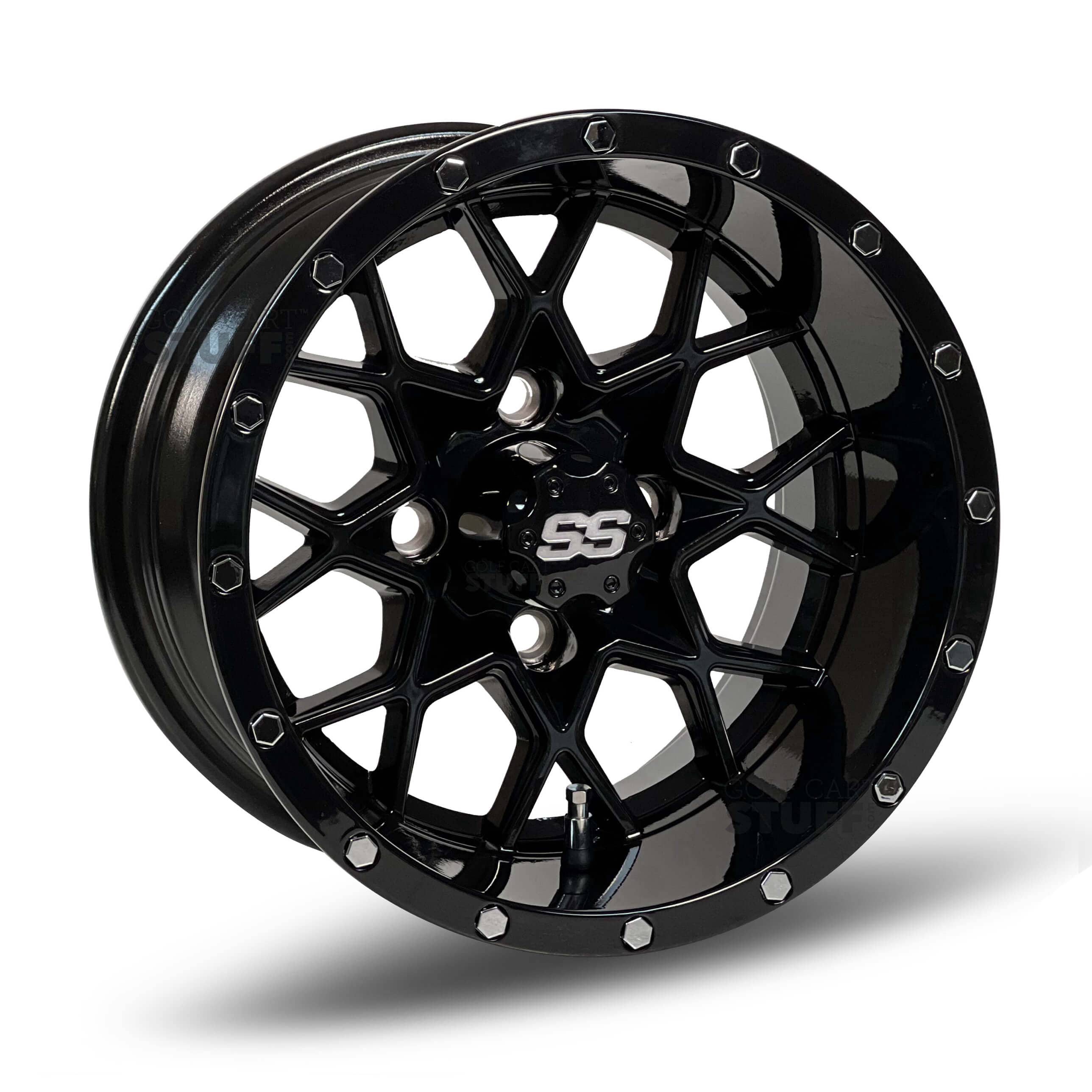 12" Golf Cart Wheels and 25x10-12 Kenda Terra Trac K502 Off Road Golf ...