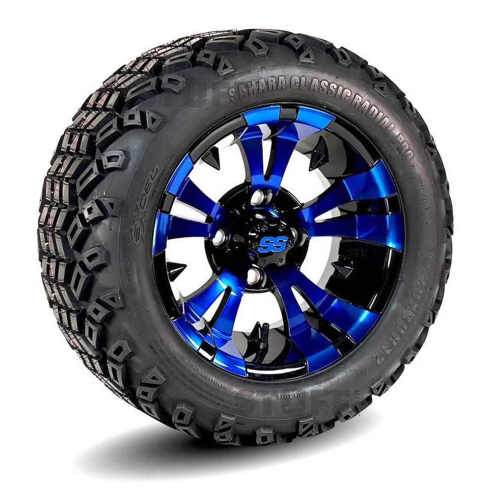 12" Vampire Golf Cart Wheels GCS™ Colorway and 20" Tall Golf Cart Tire ...