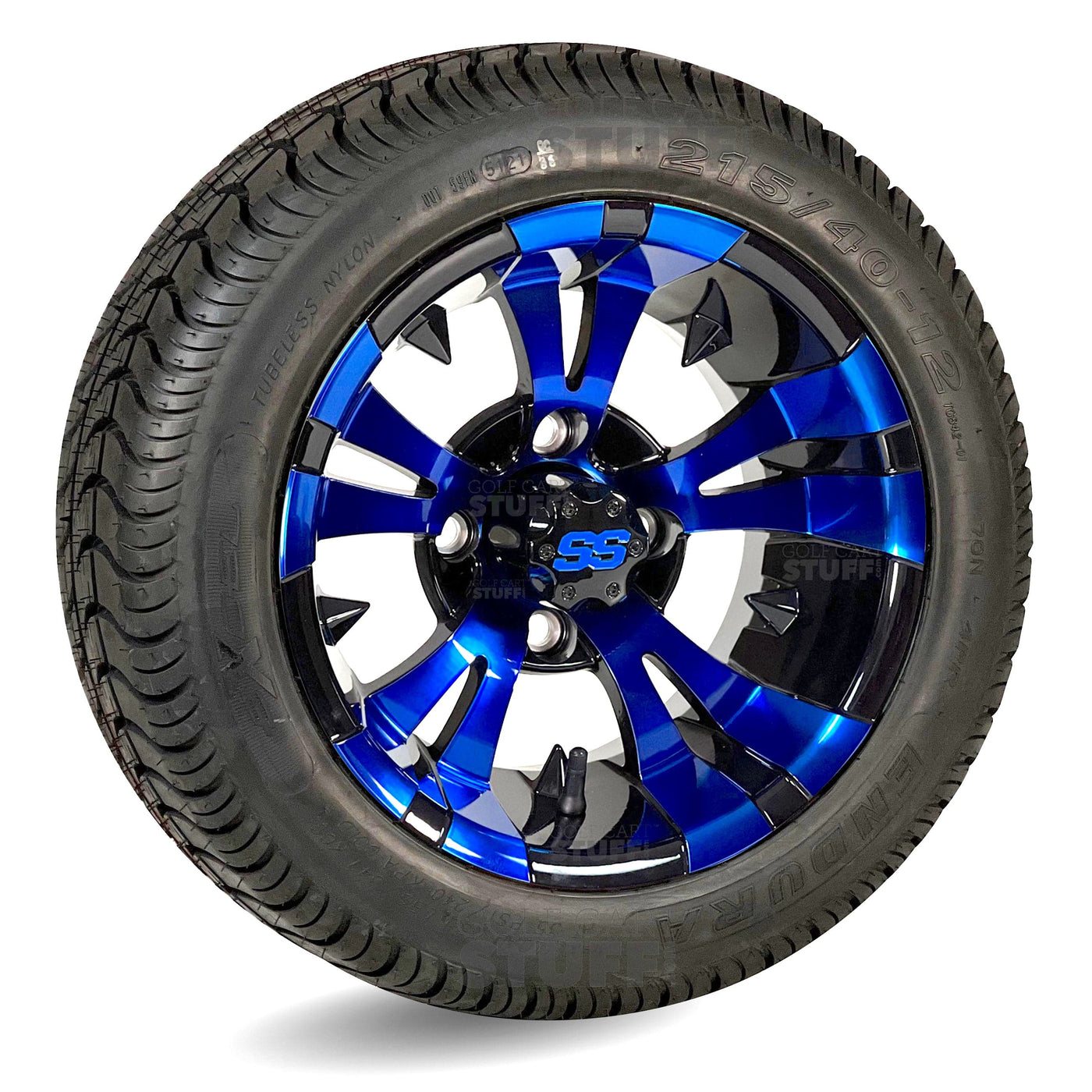 GCS™ 12" Vampire Golf Cart Wheels Colorway and 215/40-12 Low-Profile D ...