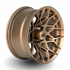14" Apex Matte Bronze Golf Cart Wheels - 14"x7" ET-25 Offset ...