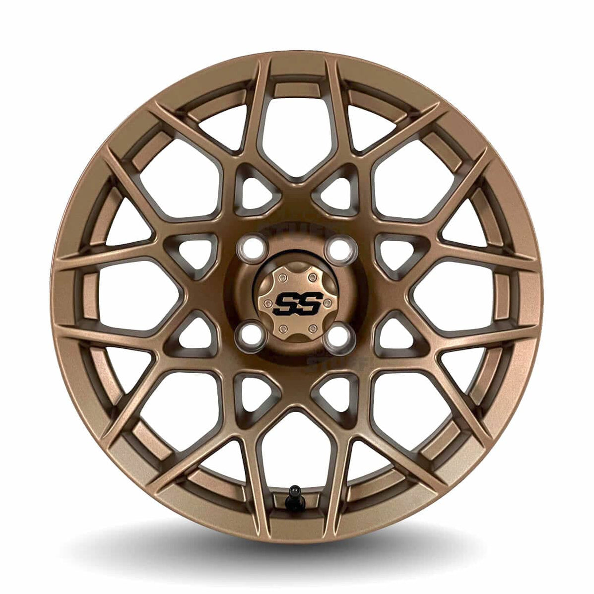 14" Apex Matte Bronze Golf Cart Wheels - 14"x7" ET-25 Offset ...