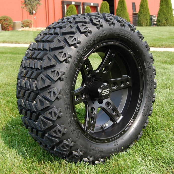 14" Dominator SS Wheels in Matte Black Finish and 23" All-Terrain Off ...