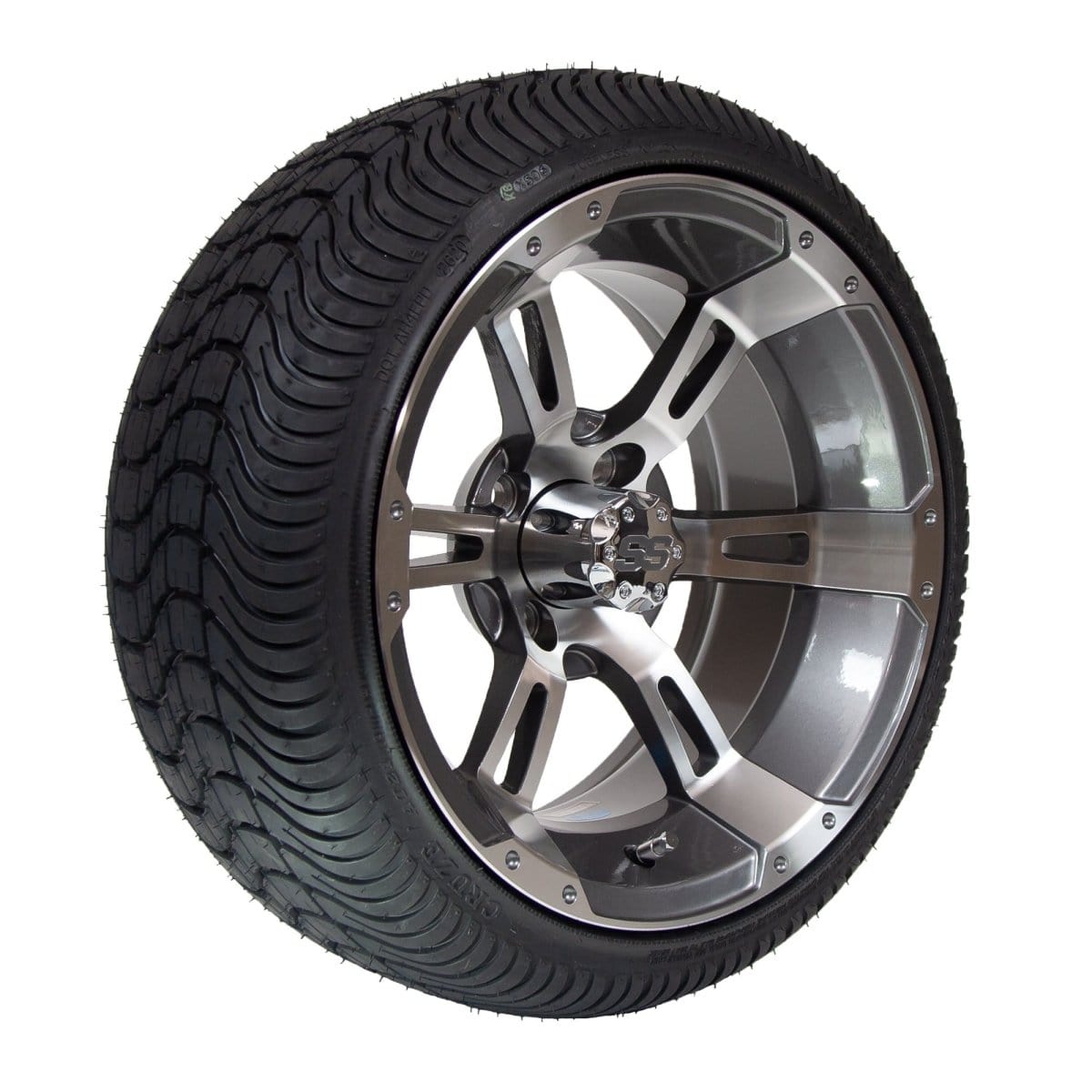 14" Stallion Aluminum SS Wheels in Gunmetal and Machined Aluminum Fini ...