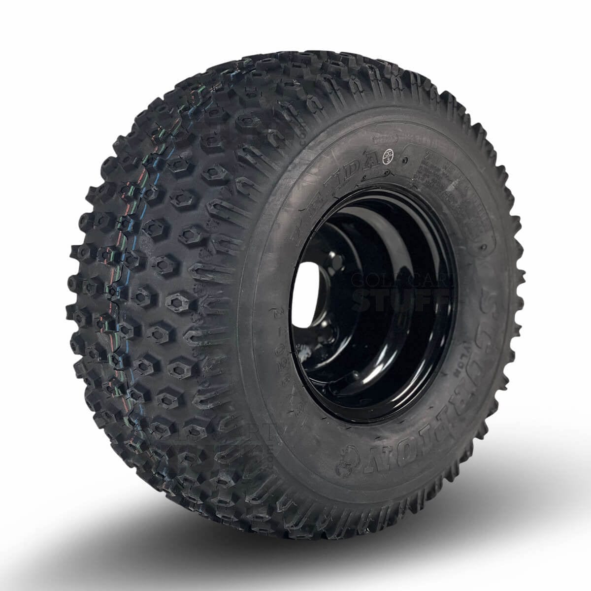 18x9.5-8 Kenda Scorpion (K290) Knobby Tire on 8" OEM Steel Golf Cart W ...