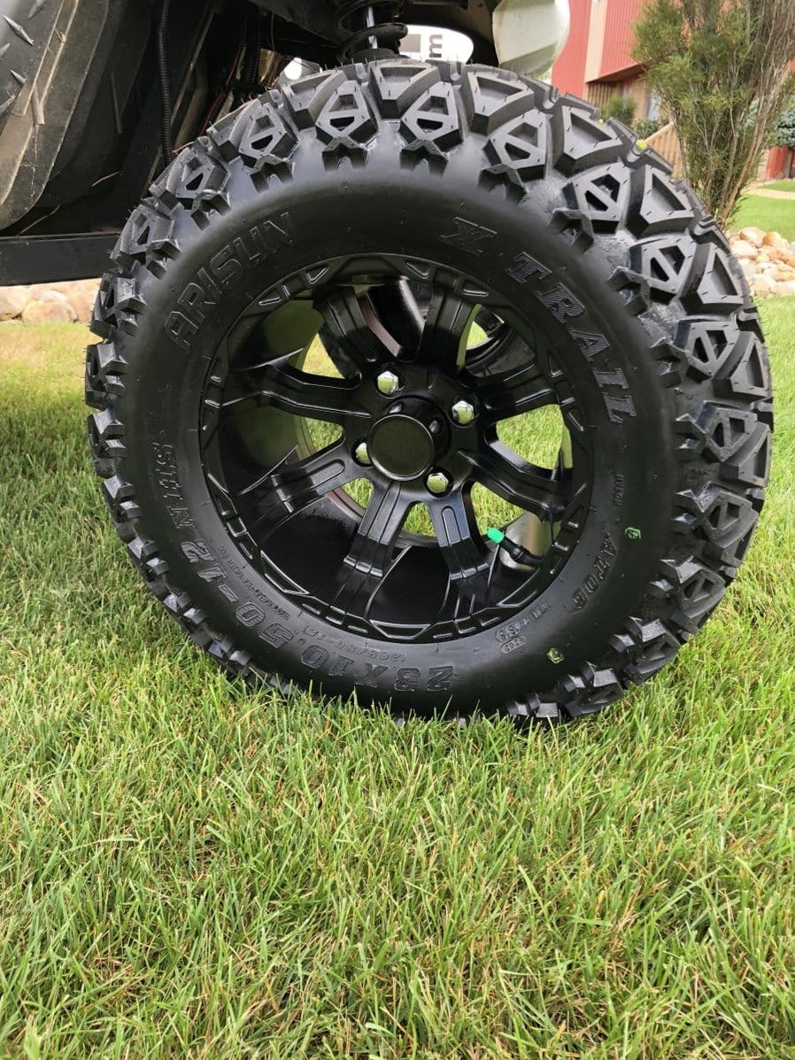 23" LAMA Machined Aluminum Wheels and All-Terrain Arisun X-Trail Tires ...