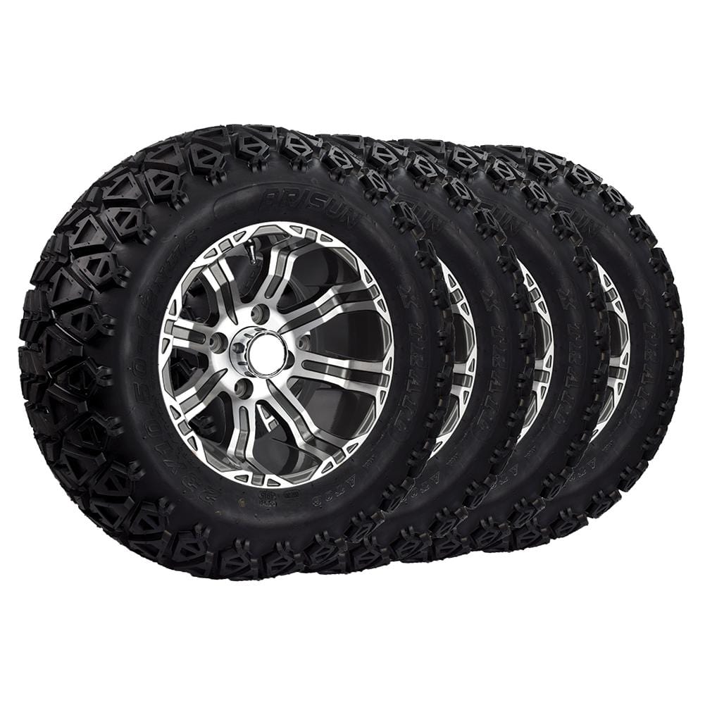 23" LAMA Machined Aluminum Wheels and All-Terrain Arisun X-Trail Tires ...