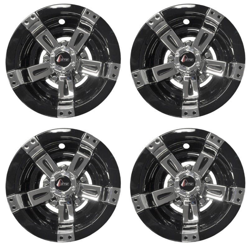 Universal 10" Golf Cart Hub Caps- Maverick (Chrome & Black)| GTW ...