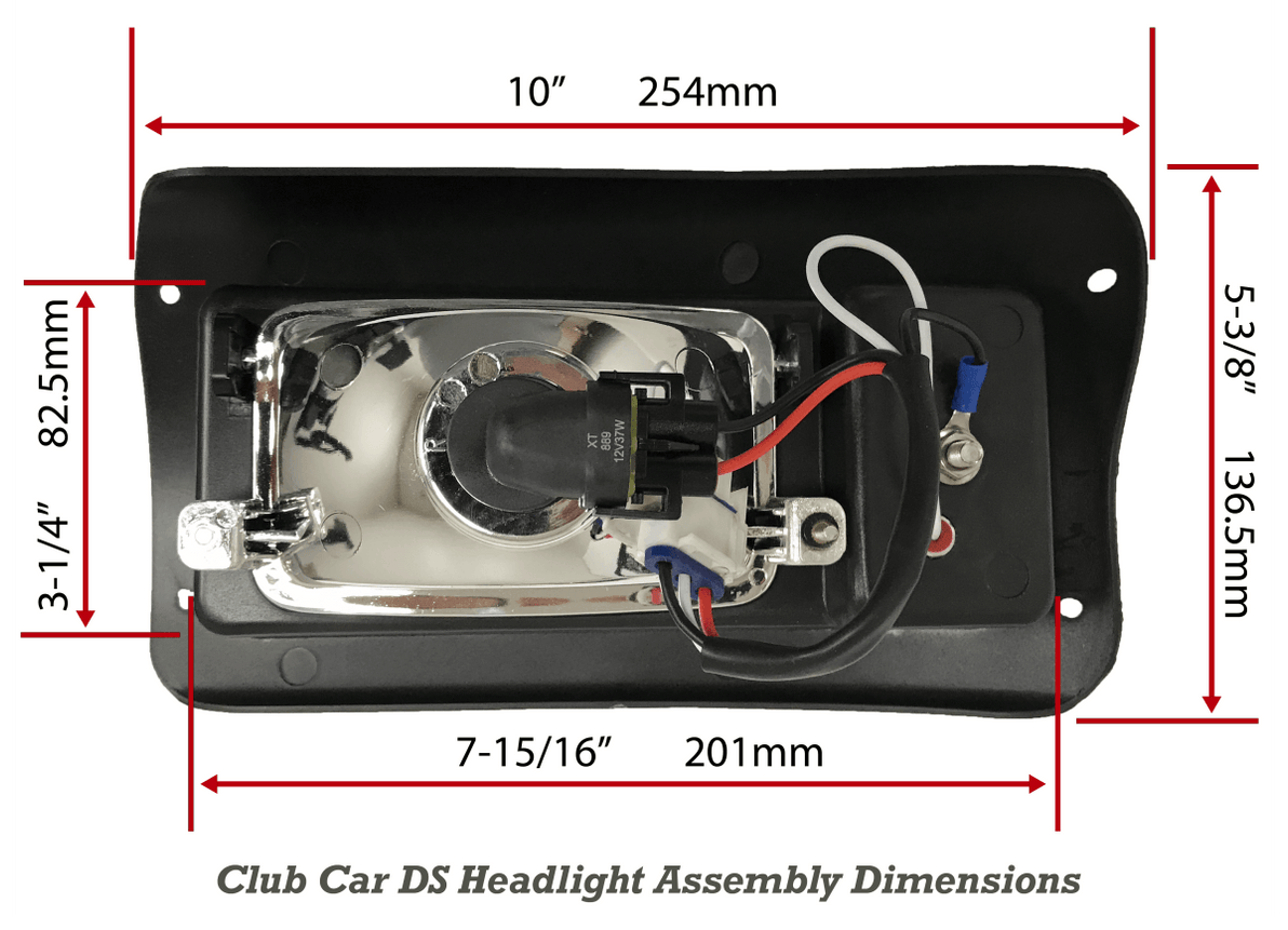 Adjustable Club Car DS LED Headlight Kit — GOLFCARTSTUFF.COM™