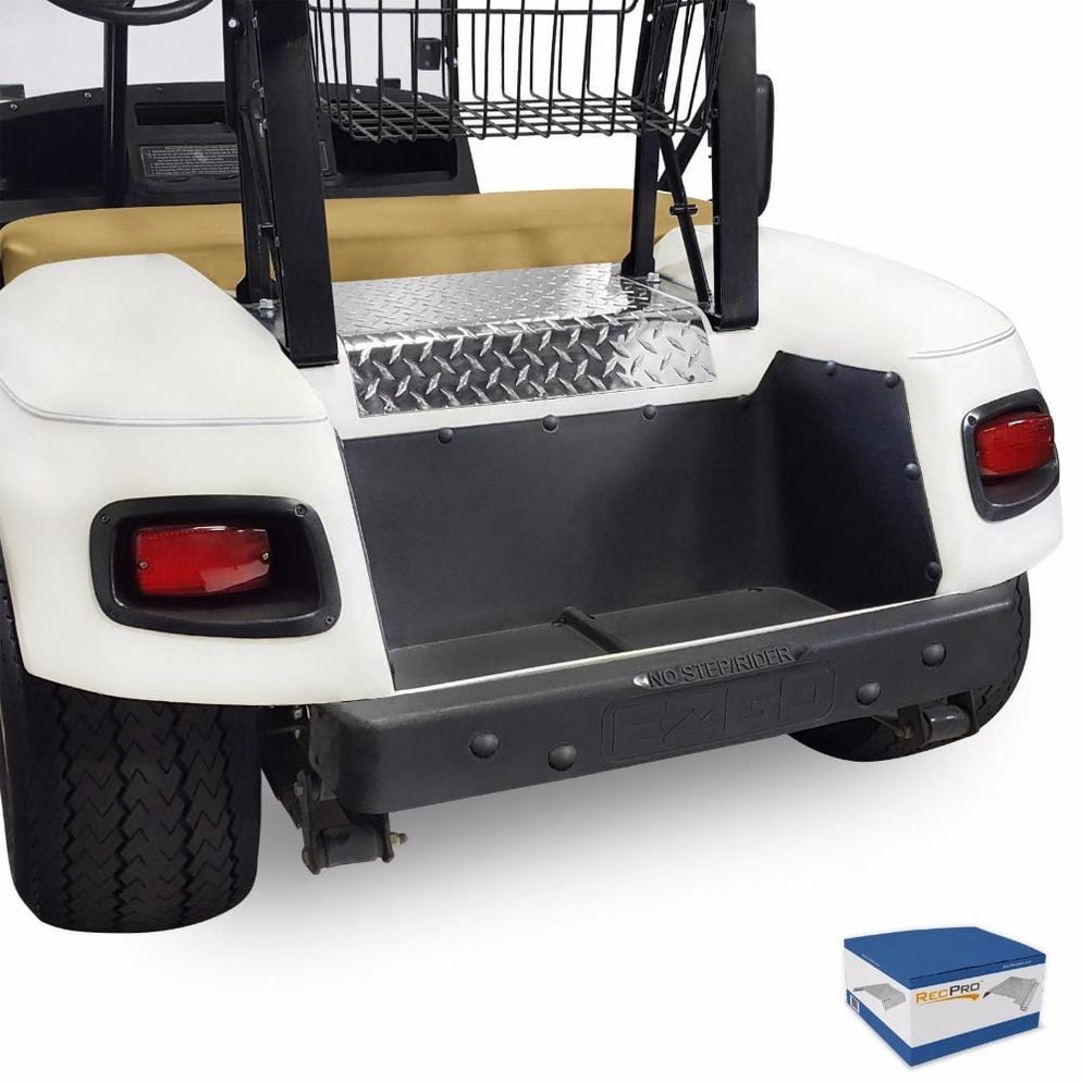EZGO TXT Polished Aluminum Diamond Plate Access Panel — GOLFCARTSTUFF.COM™