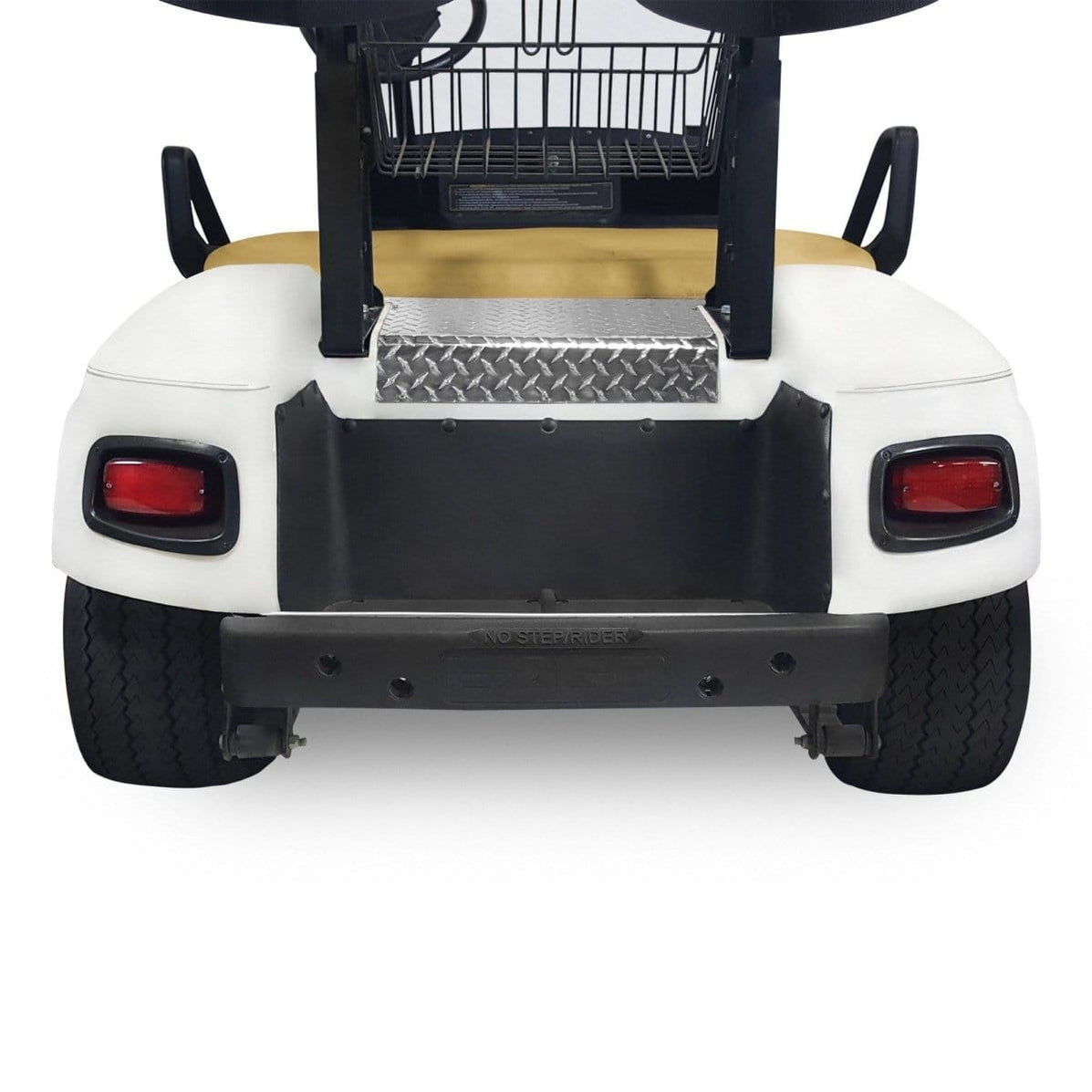 EZGO TXT Polished Aluminum Diamond Plate Access Panel — GOLFCARTSTUFF.COM™