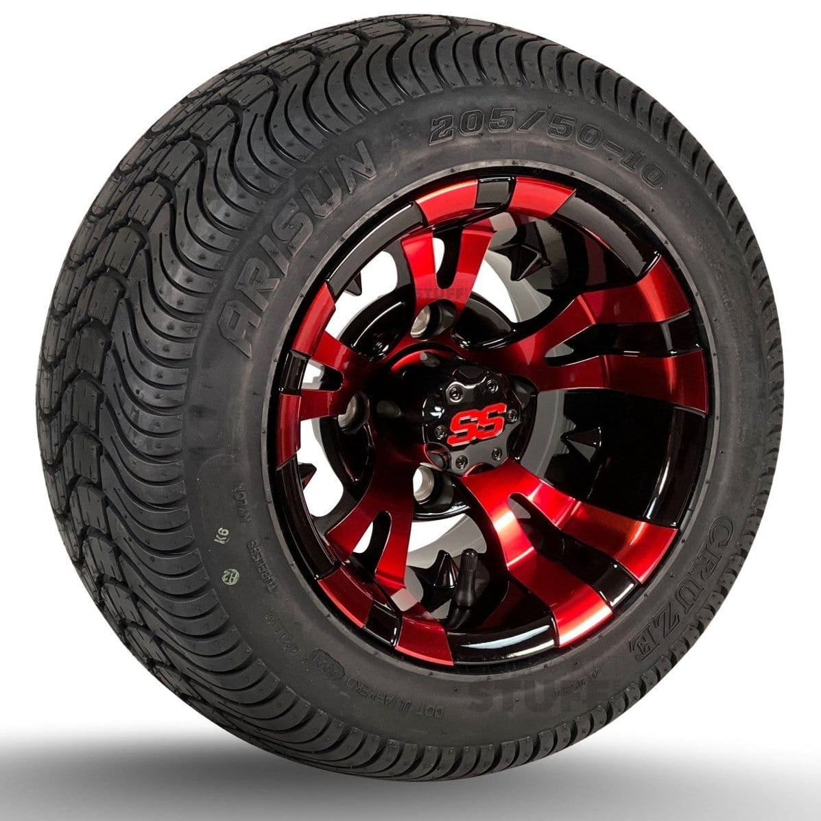 10" Vampire GCS™ Colorway Golf Cart Wheels and 205/50-10 DOT Street/Tu ...