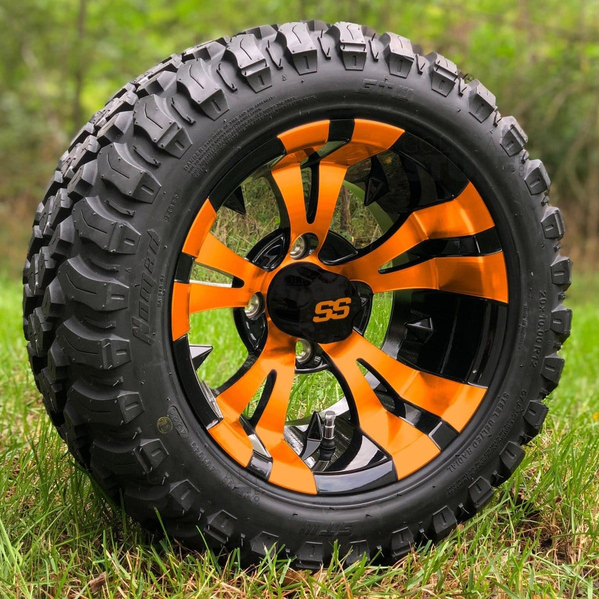 12" Vampire Golf Cart Wheels GCS™ Colorway and 20" Tall Golf Cart Tire ...