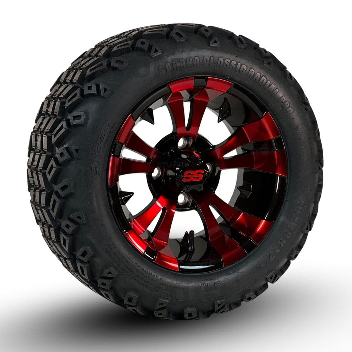 12" Vampire Golf Cart Wheels GCS™ Colorway and 20" Tall Golf Cart Tire ...