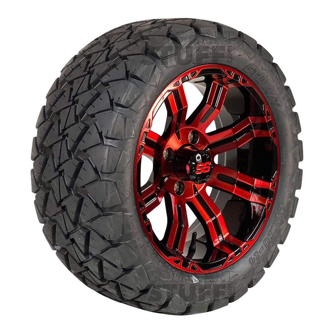 14" Caliber GCS™ Colorway Golf Cart Wheels and 23" Tall Golf Cart Tire ...