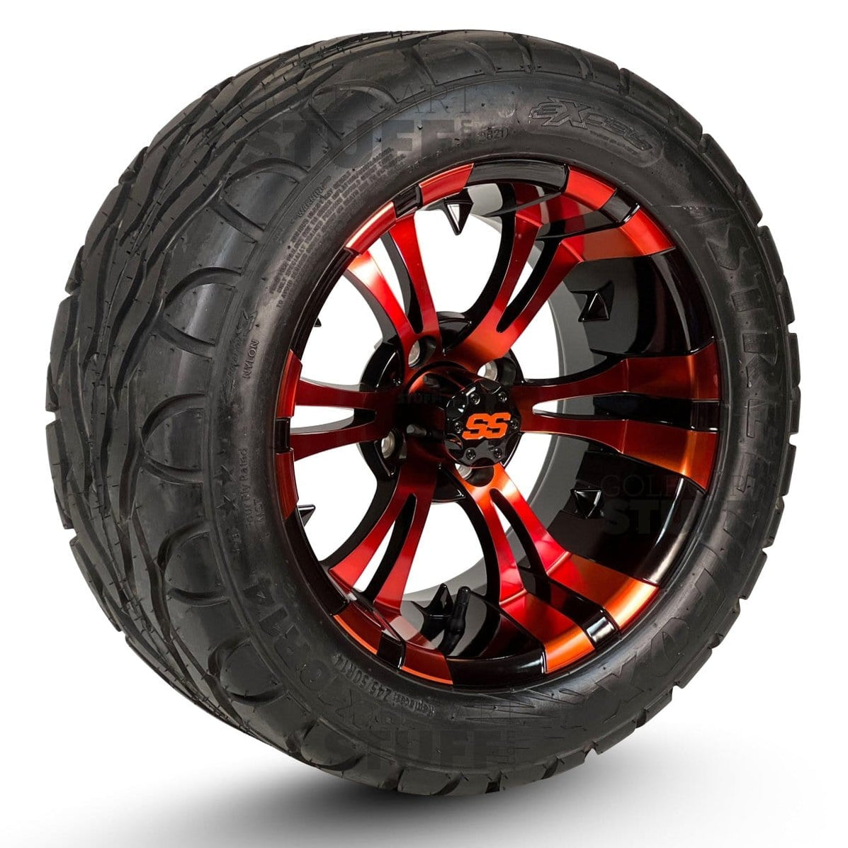 14" Vampire GCS™ Colorway Golf Cart Wheels and 23" Tall Golf Cart Tire ...