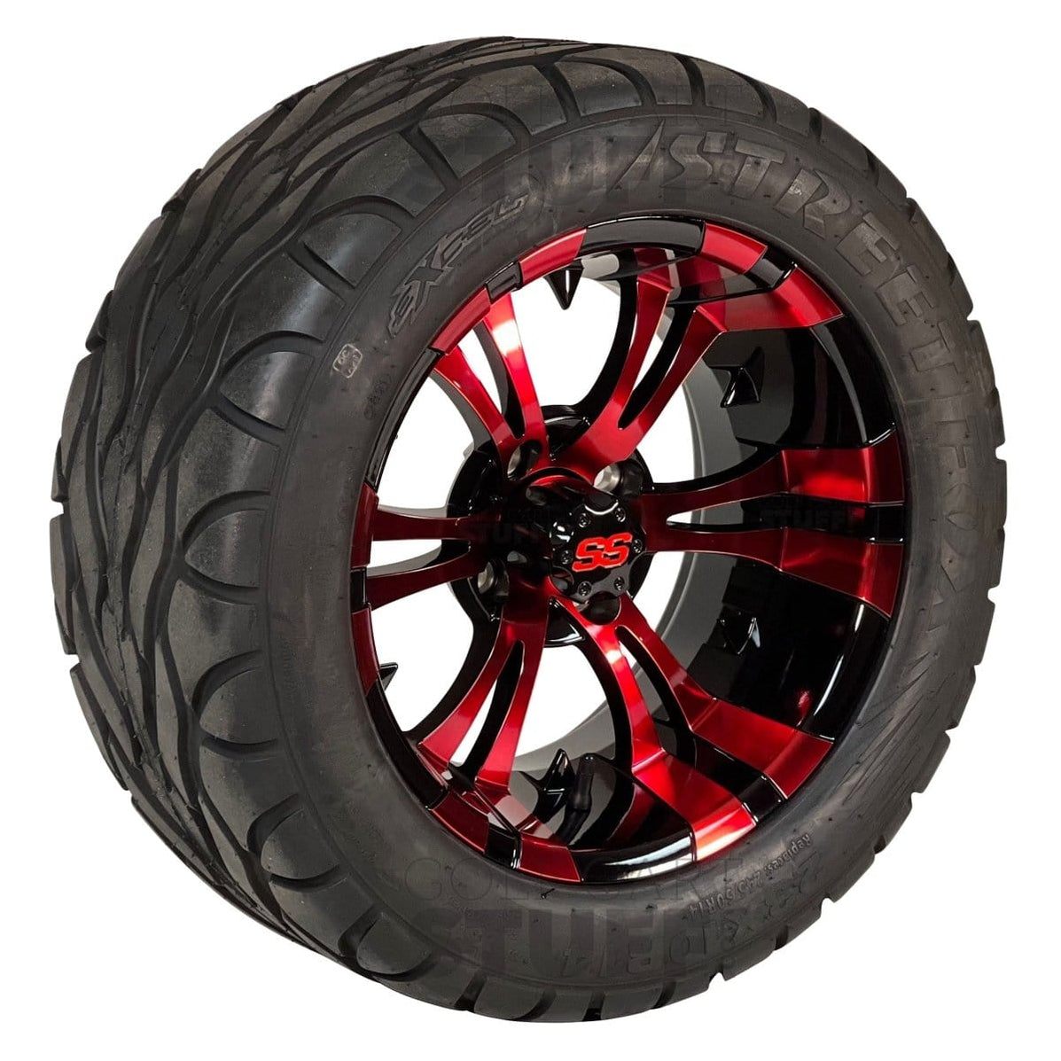 14" Vampire GCS™ Colorway Golf Cart Wheels and 23" Tall Golf Cart Tire ...